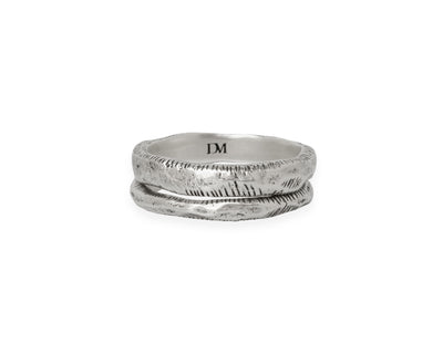 Sterling Silber Ring für Herren | Handgefertigter Ring | Double Ring ...